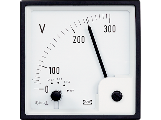 EQ96-sw4 (90°), Moving iron meter with built in switch