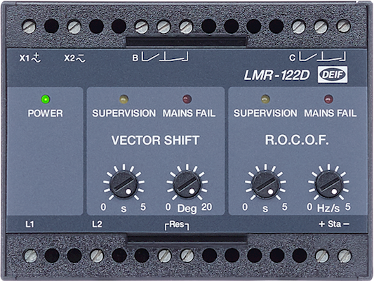 LMR-122D, Vector shift and df/dt (ROCOF) relay